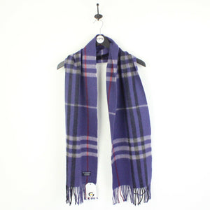 Womens BURBERRY 00s Nova Check Scarf Purple GPS Vintage